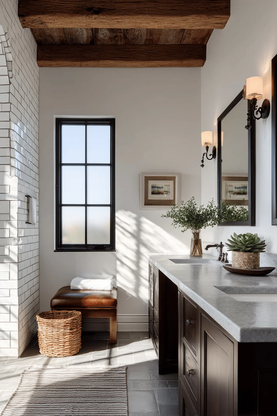 36 Calming Ranch Bathroom Designs For That Rustic Feeling - Edward George