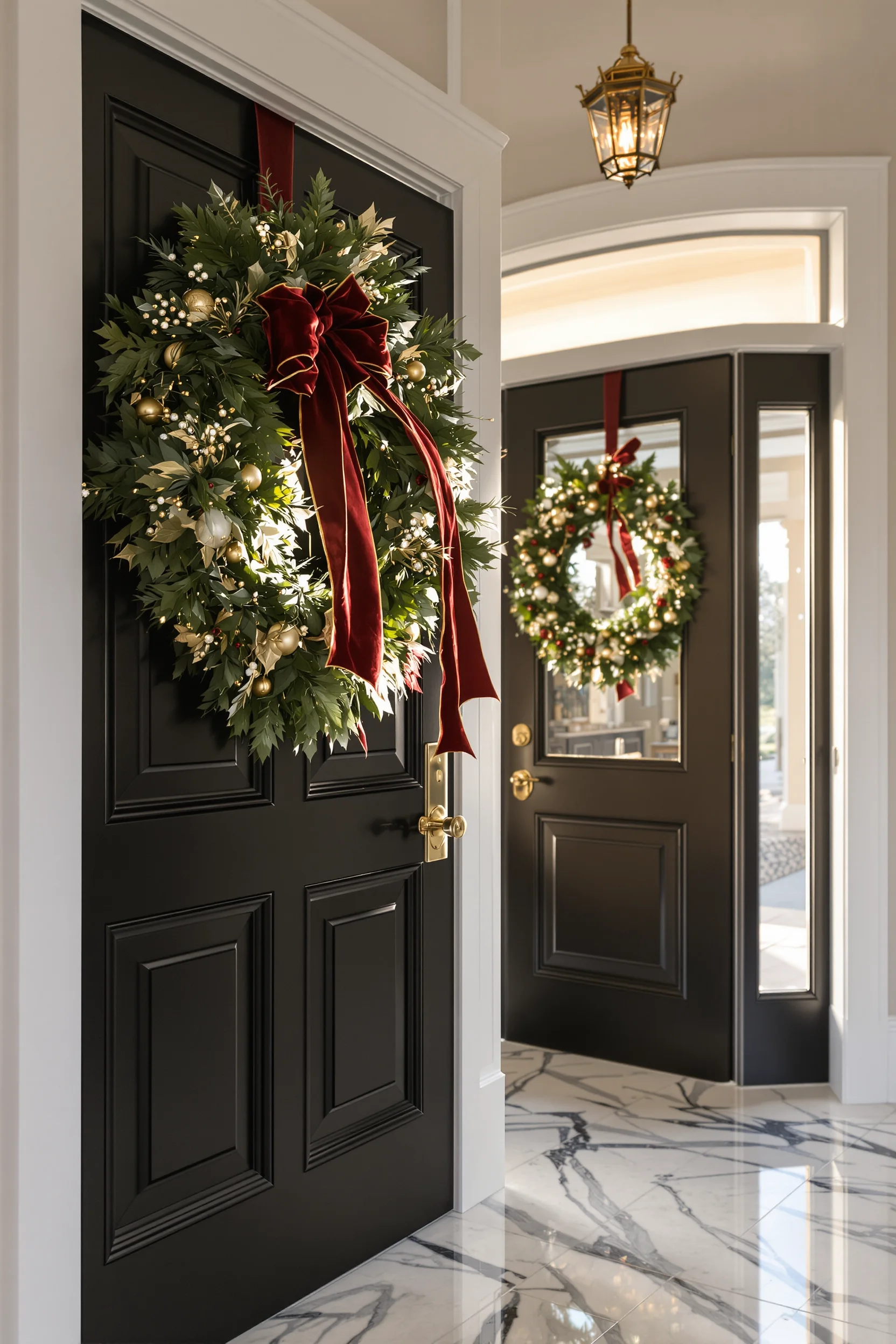 36 Christmas Entryway Decorating Ideas For A Memorable First Impression ...