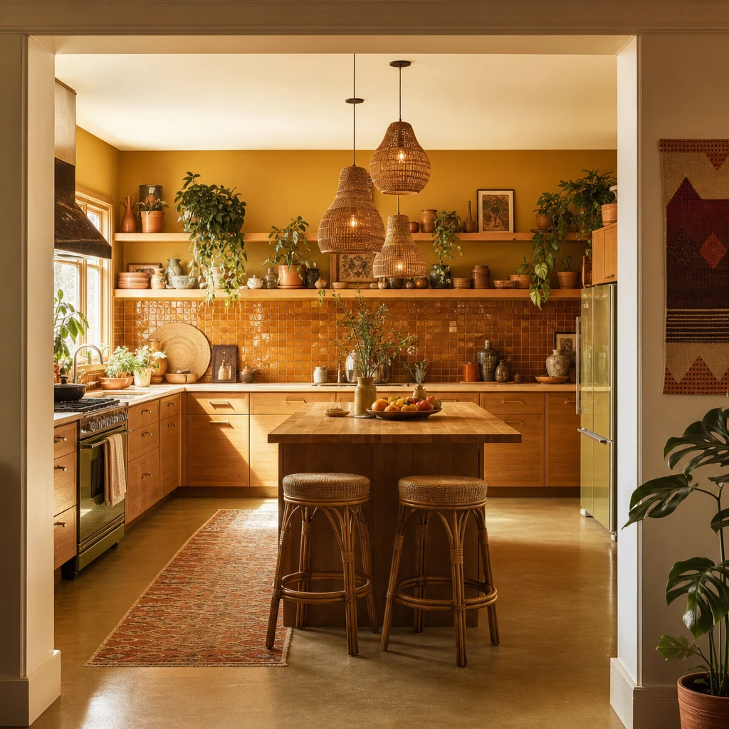 Get The 70s Boho Kitchen Look Without Ripping Anything Out - Edward George