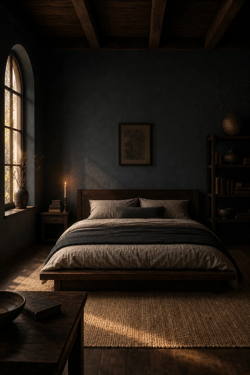Japandi Bedroom Dark Wood Looks That Feel Calm And Quietly Luxurious ...
